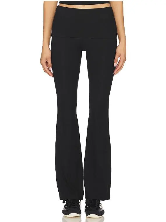 WELLBEING + BEINGWELL Aria Foldover Pant - Black