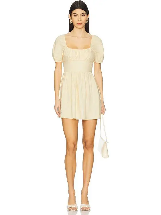 Faithfull The Brand Dalia Mini Dress - Butter