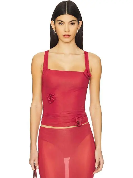 MAYGEL CORONEL Zinnia Top - Crimson