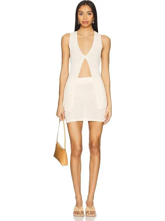 ALL THE WAYS Daena Mini Skirt Set - Neutral