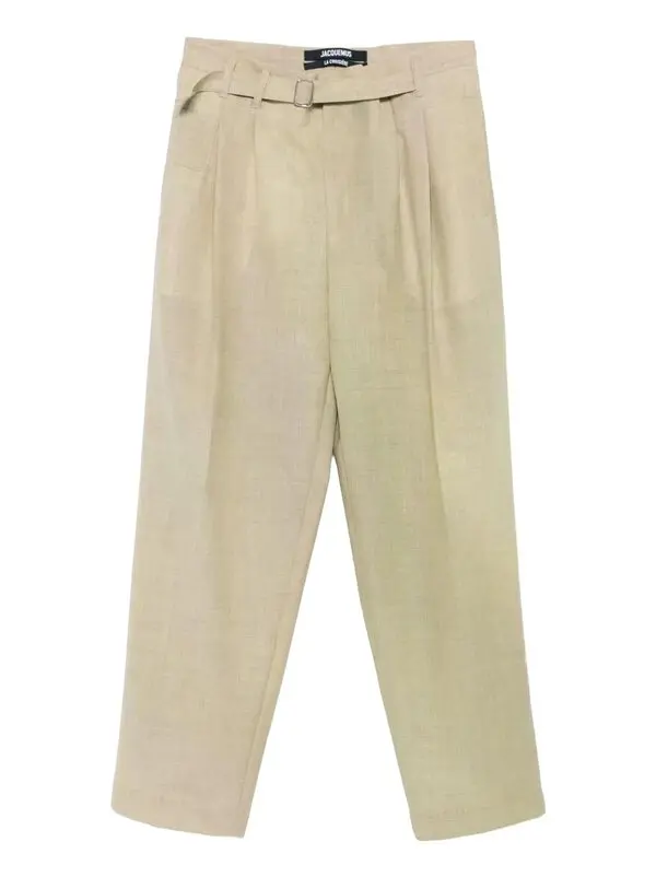 Jacquemus Le Pantalon Canvas Trousers - Neutrals
