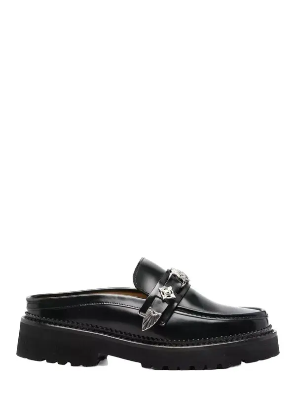 Toga Leather Loafers - Black