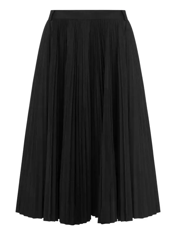 Moschino Pleated Midi Skirt - Black