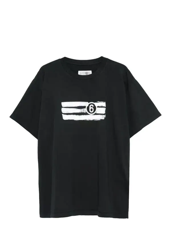 MAISON MARGIELA Numbers-print T-shirt - Black