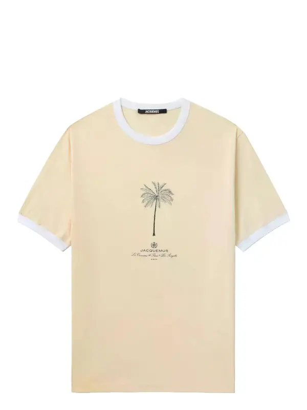 Jacquemus Logo-print T-shirt - Neutrals