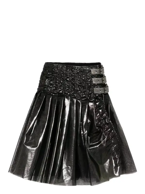 Junya Watanabe Belted Pleated Skirt - Black