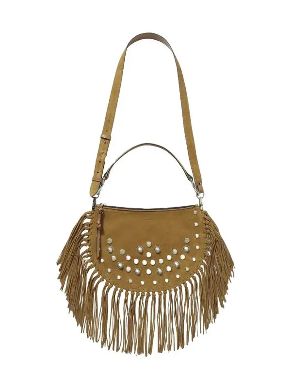 MARANT ETOILE Oskan Soft Zipped Suede Shoulder Bag - Brown