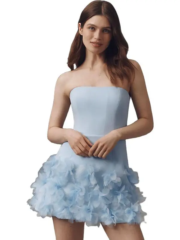 HELSI Holly Strapless Mini Dress - Powder Blue