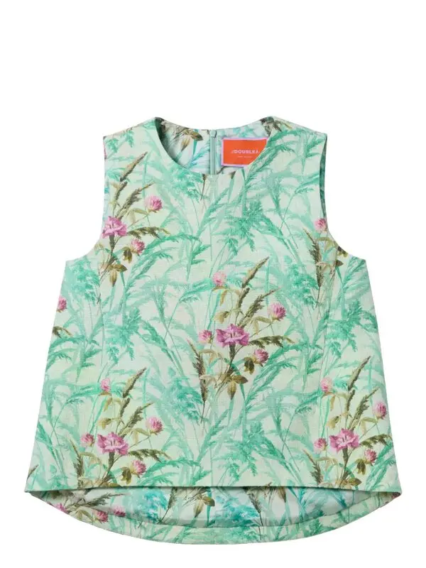 La DoubleJ La Scala Floral Top - Green