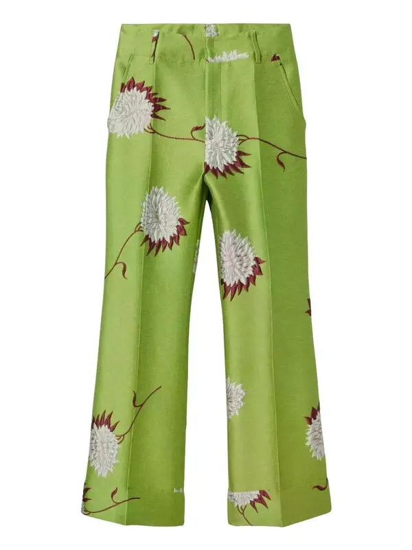 La DoubleJ Hendrix Cropped Trousers - Green