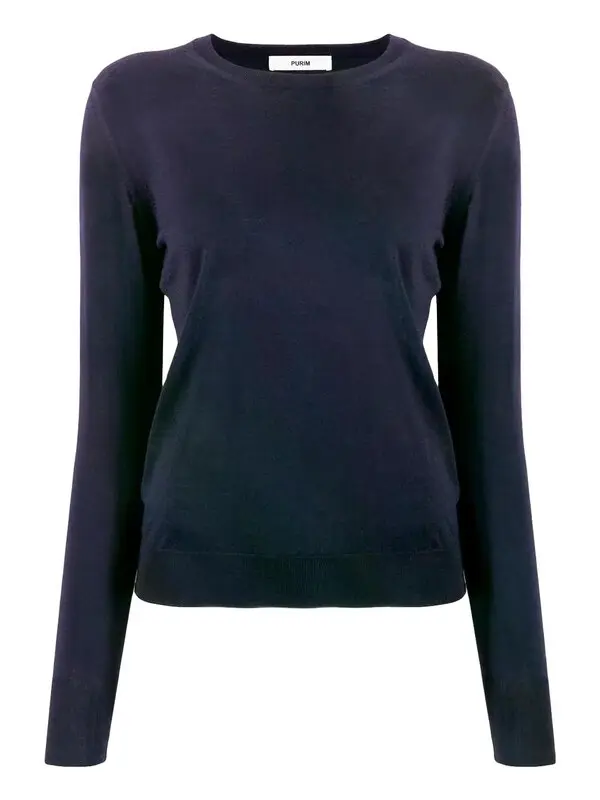 ROBERTO COLLINA Round Neck Top - Blue