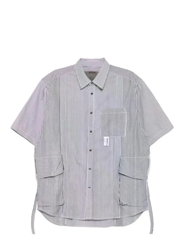 MUSIUM DIV. Striped Shirt - Black