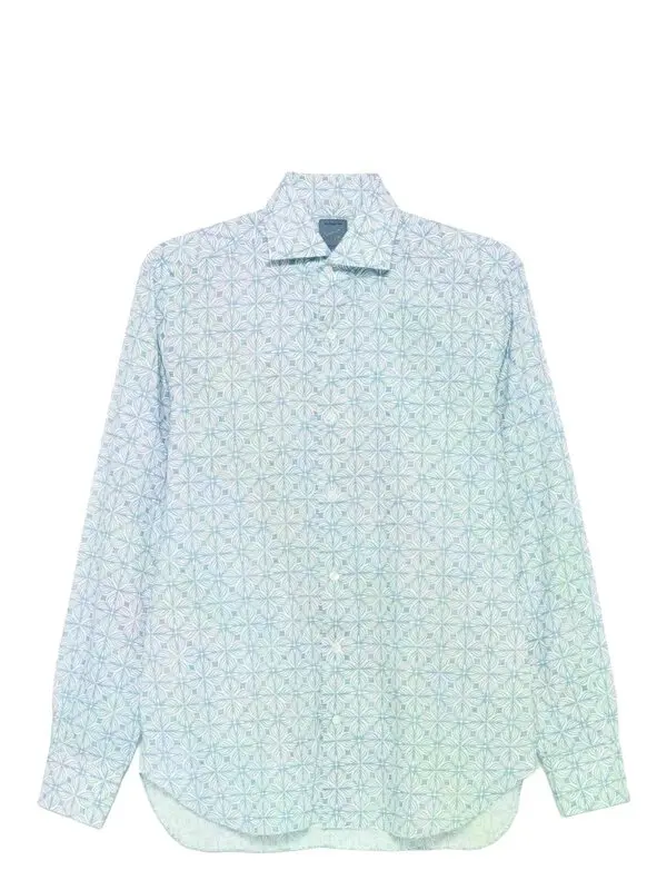 BARBA NAPOLI Printed Shirt - Blue