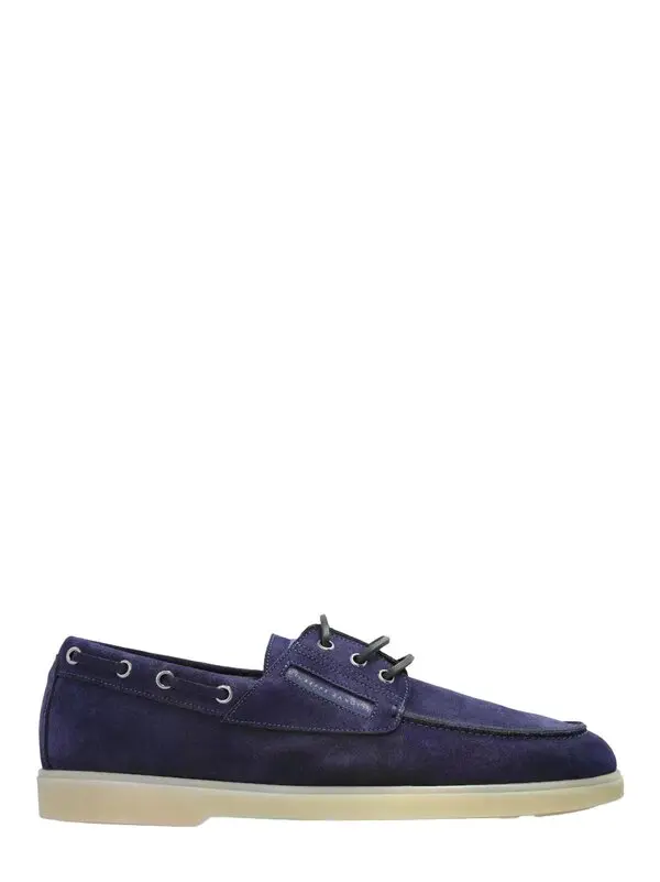 GIUSEPPE ZANOTTI Venice Suede Boat Shoes - Blue