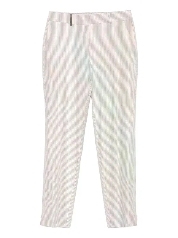 Peserico Striped Trousers - Neutrals