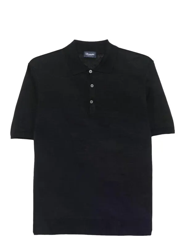 DRUMOHR Knitted Polo Shirt - Blue