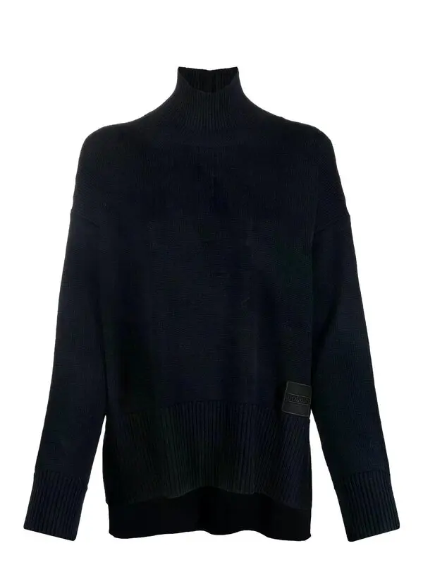 DONDUP Roll-neck Knitted Jumper - Blue