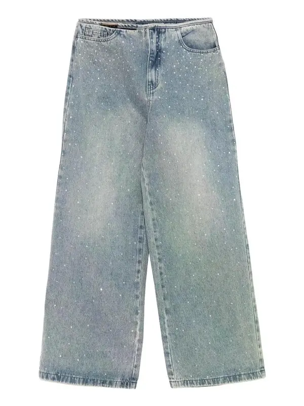 B+AB Crystal Embellished Jeans - Blue