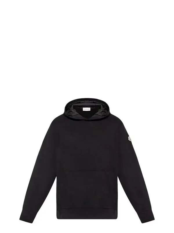 Moncler Adjustable Cotton Hoodie - Black