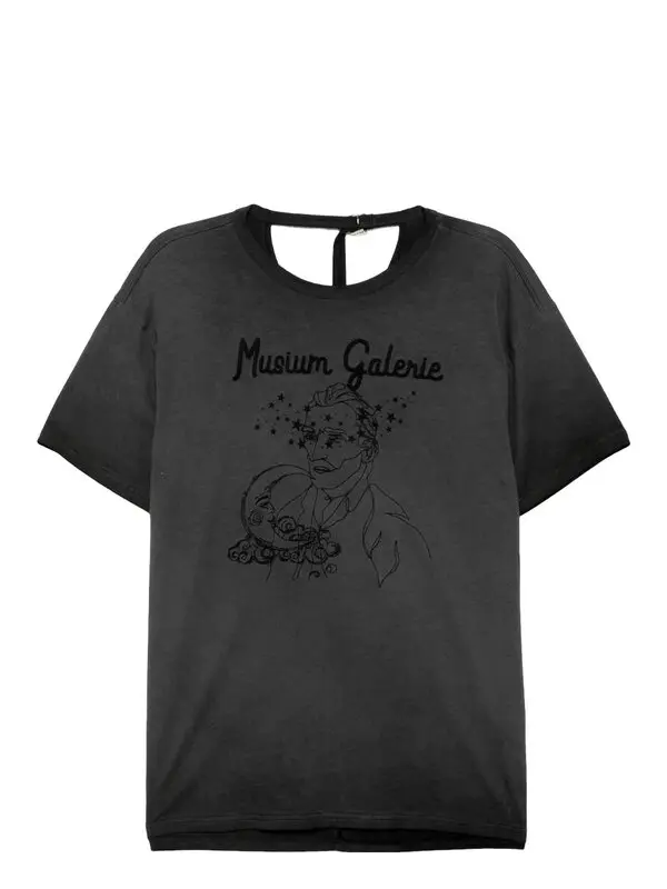 MUSIUM DIV. Embroidered T-shirt - Black