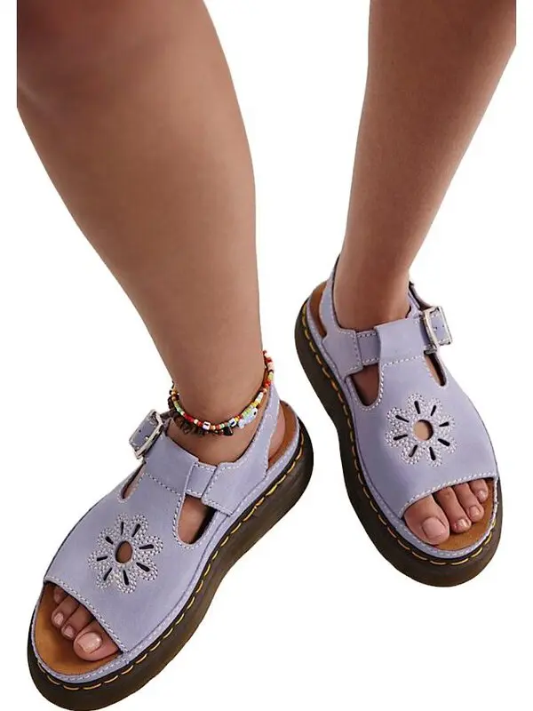 Dr. Martens Dunnet Flower Sandals - Cornflower Blue