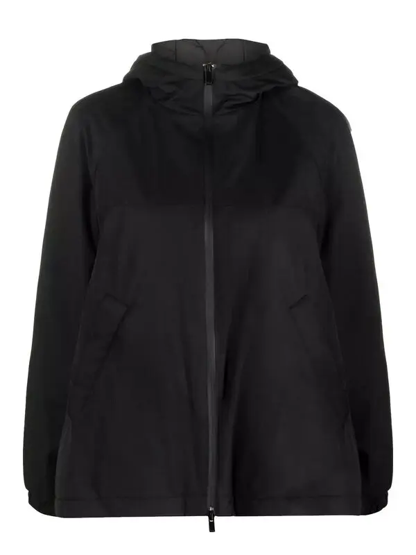 Max Mara Logo-patch High-neck Jacket - Black