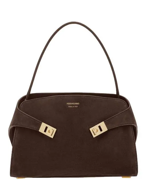 FERRAGAMO Hug Soft Shoulder Bag - Gold