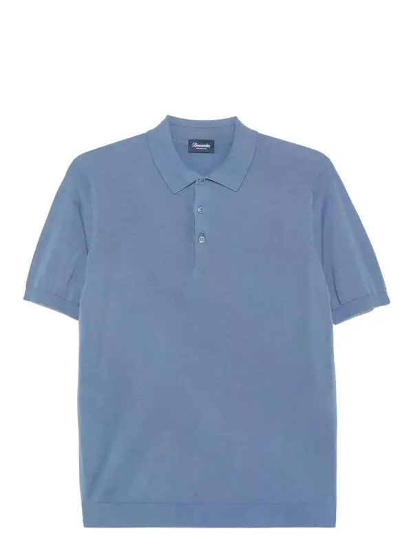 DRUMOHR Cotton Polo Shirt - Blue