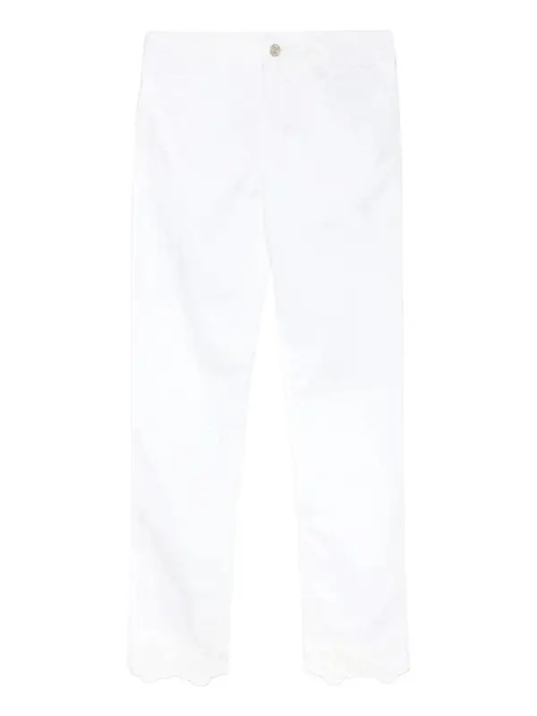 Liu Jo Floral-embroidered Jeans - White