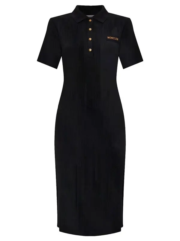 Moncler Polo Midi Dress - Black