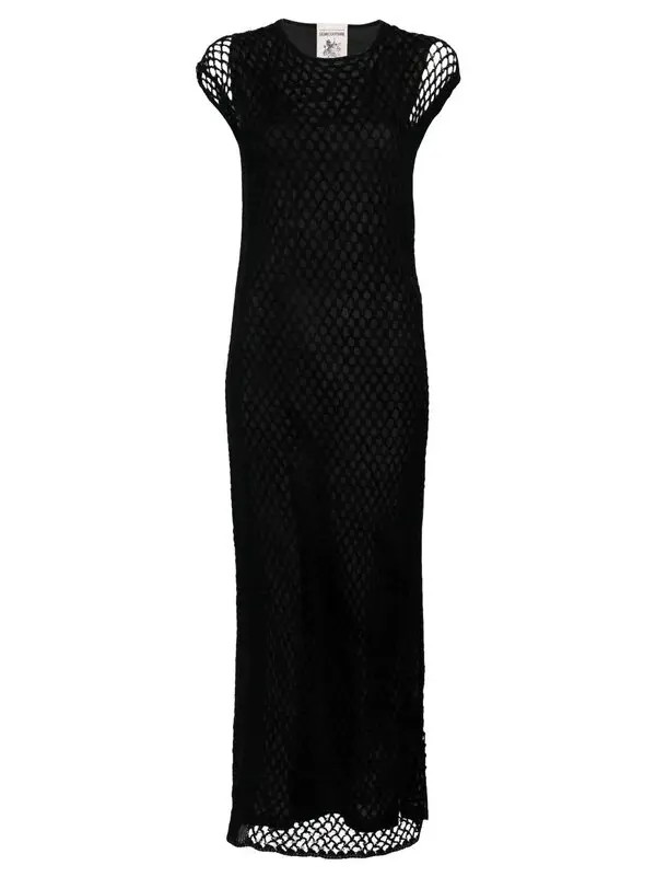 SEMICOUTURE Open-knit Dress - Black