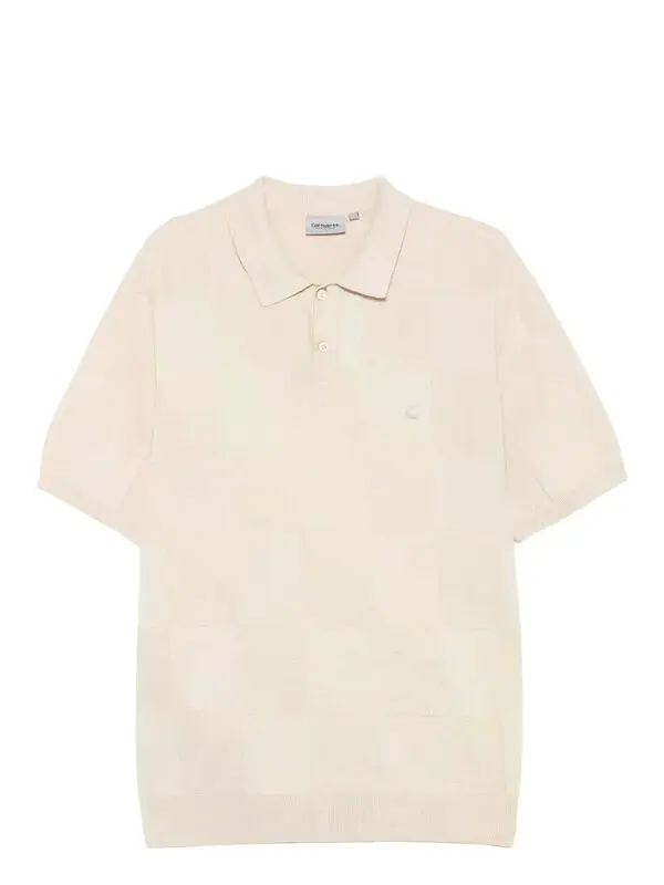 Carhartt Work In Progress Checker Polo Shirt - Neutrals