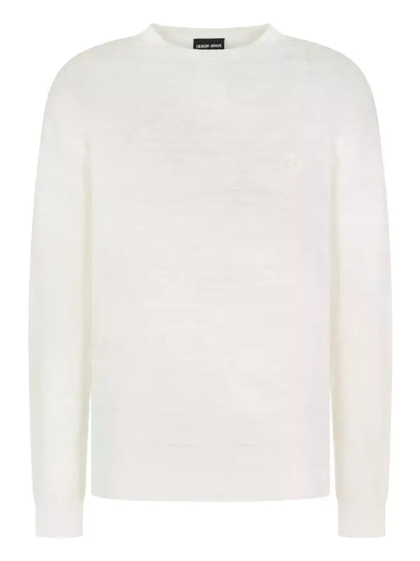 Giorgio Armani Logo-embroidered Jumper - White