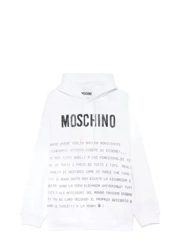 Moschino Text-print Hoodie - White
