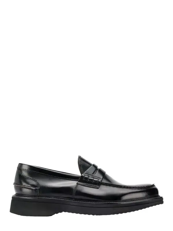 GREEN GEORGE Classic Slip-on Loafers - Black