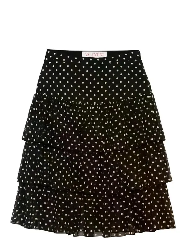Valentino Garavani Polka-dot Mini Skirt - Black