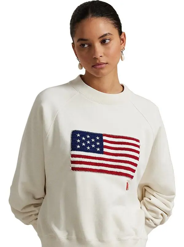 Ralph Lauren Logo Flag French Terry Crewneck - Nevis
