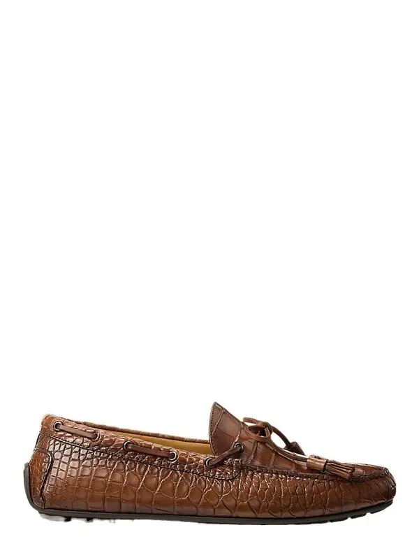 Ralph Lauren Harold Alligator Tassel Driver - Tan