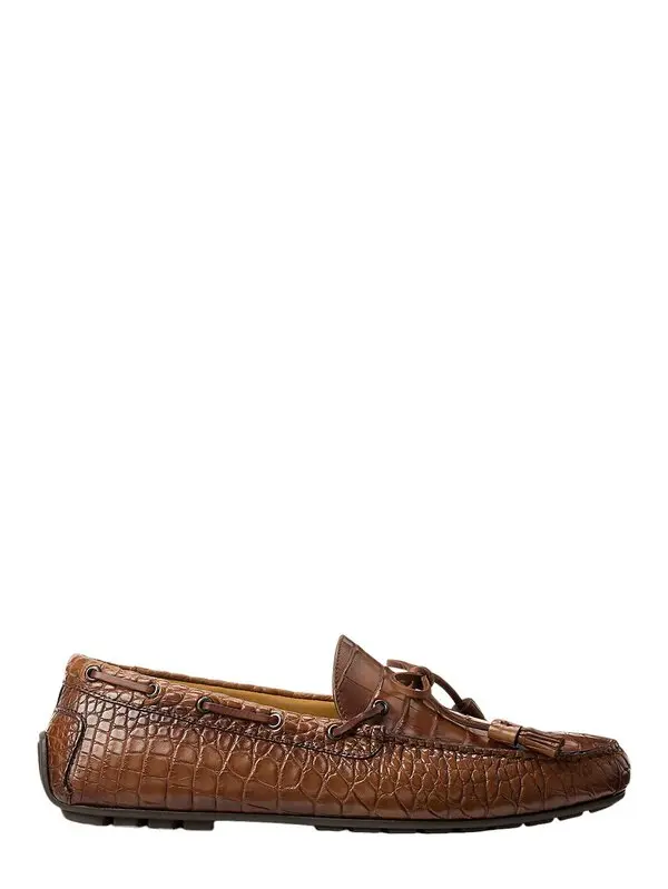 Ralph Lauren Harold Alligator Tassel Driver - Tan