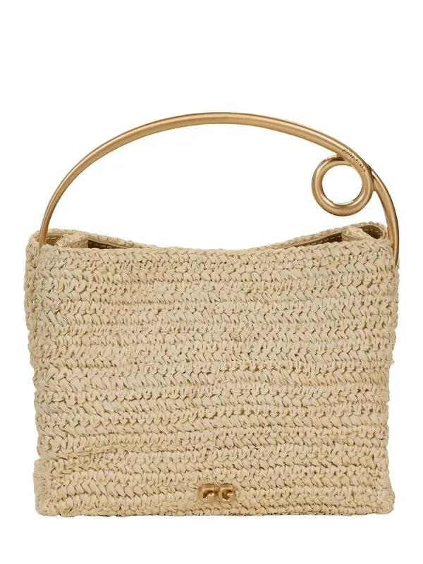 Cult Gaia Lalli Raffia Top Handle Bag - Natural