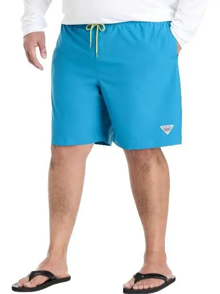Columbia Pfg Rambler Solid Swim Trunks - Blue Echo