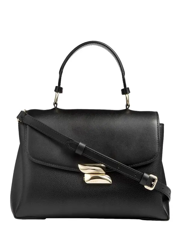 LK BENNETT Darcie Leather Top Handle Bag - Black