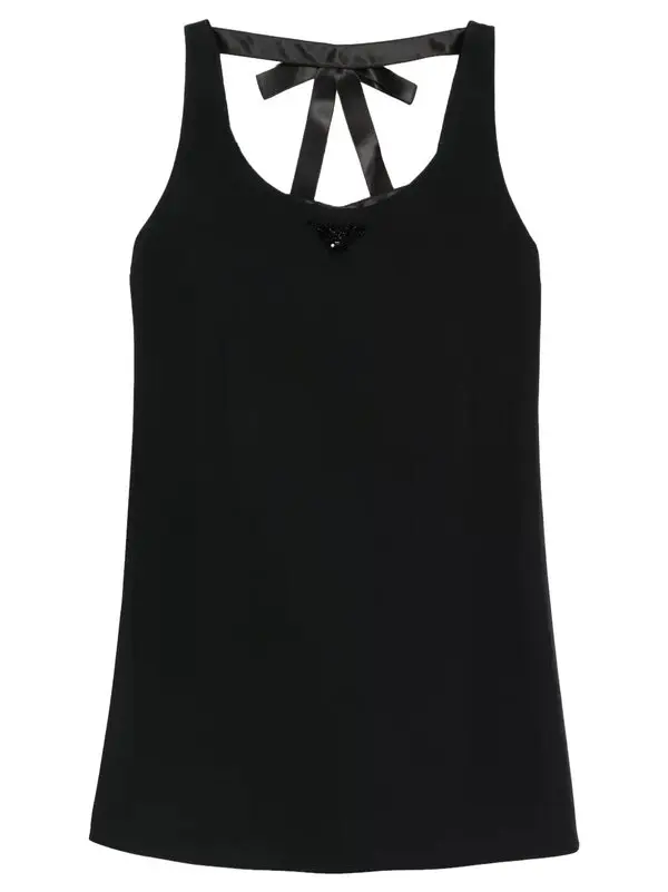 Prada Triangle-logo Mini Dress - Black