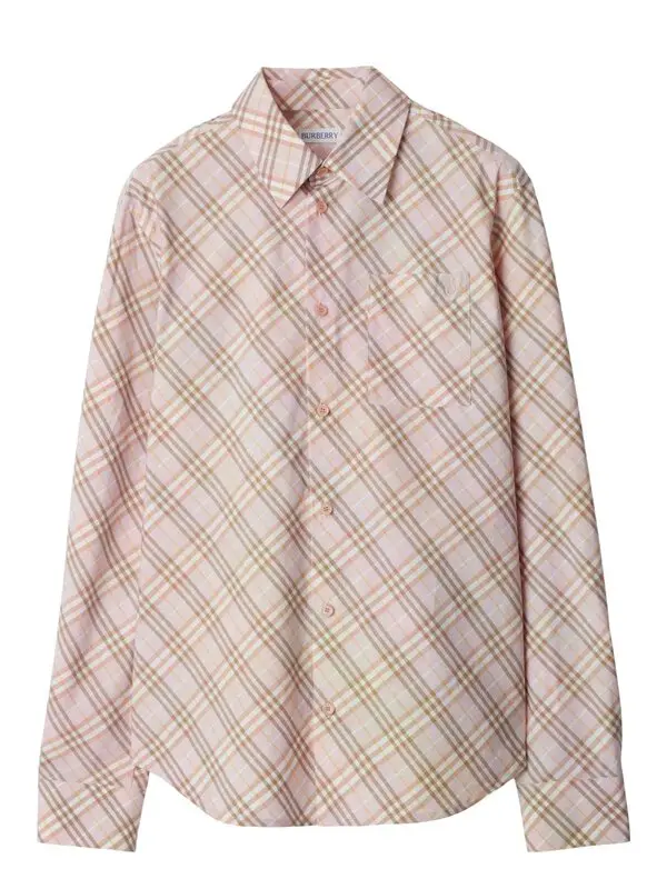 Burberry Checkered Shirt - Pink