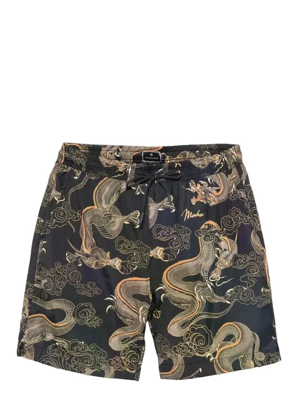 MAHARISHI Dragon Swim Shorts - Black