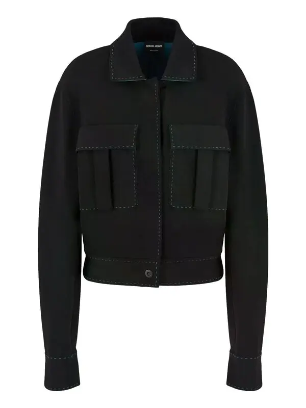Giorgio Armani Buttoned-up Jacket - Black