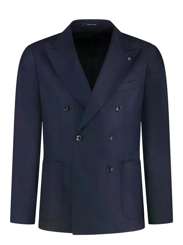 Tagliatore Virgin Wool-blend Blazer - Blue