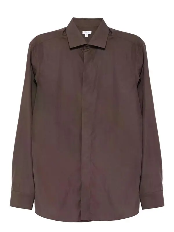 Caruso Cotton Shirt - Brown