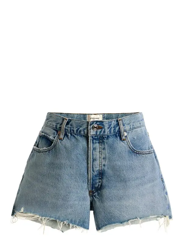 FRAME The Hang Denim Shorts - Light Wash