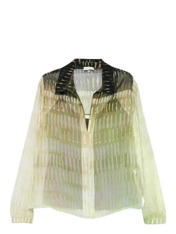 Liu Jo Printed Chiffon Blouse - Green